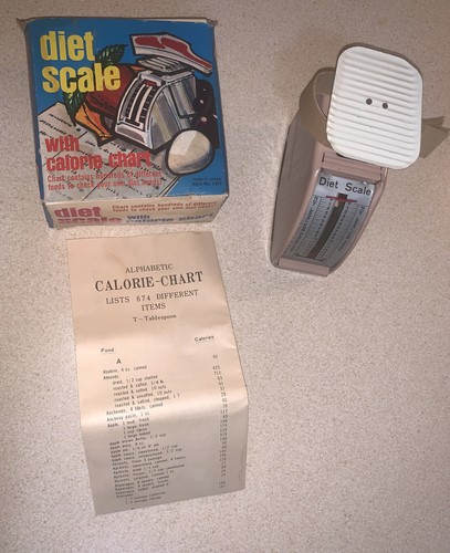 Vintage Diet Scale With Calorie Chart Made In Japan | eBay