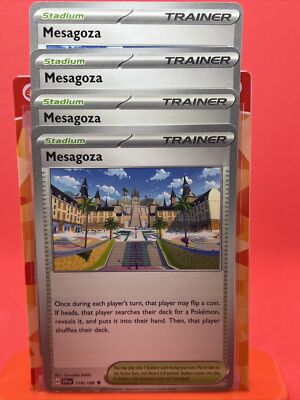 Mesagoza 178/198 x4 Scarlet & Violet Pokemon Trading Card Game Playset ...