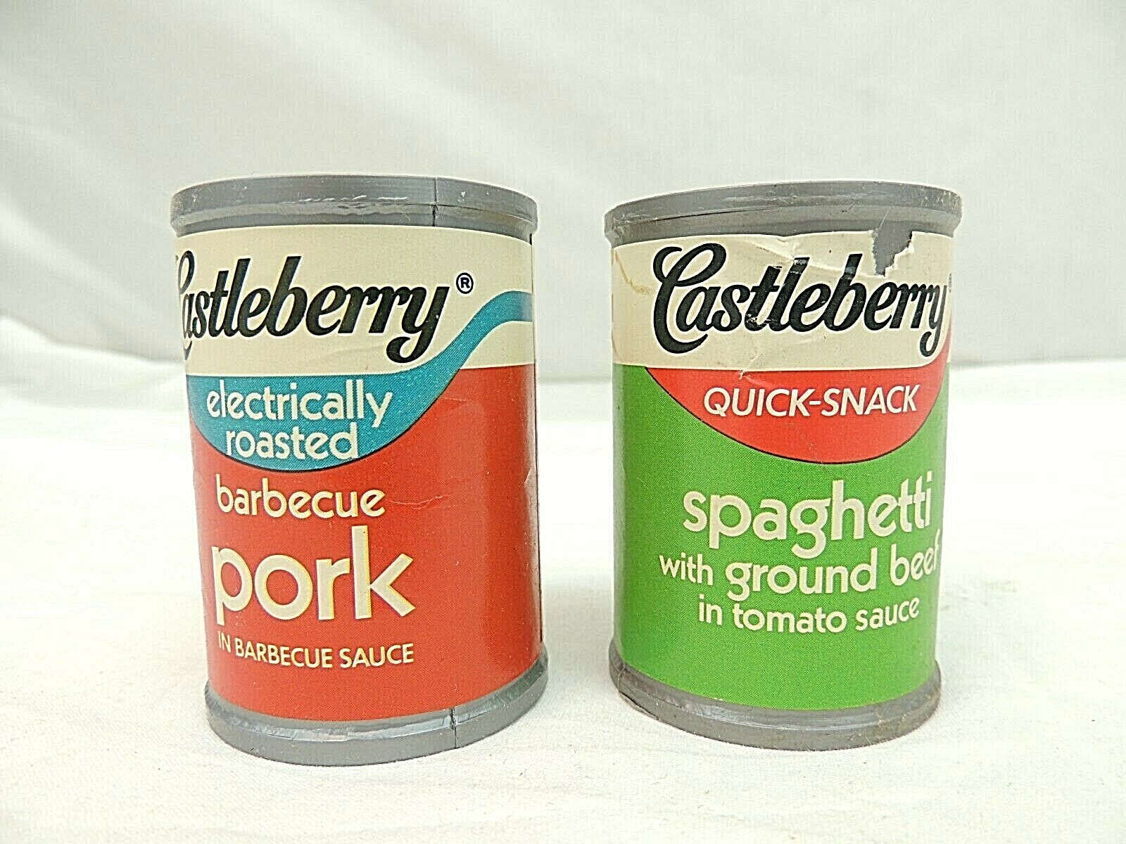VINTAGE CASTLEBERRY SPAGHETTI AND BARBECUE PORK, TOY CANNED FOODS | eBay