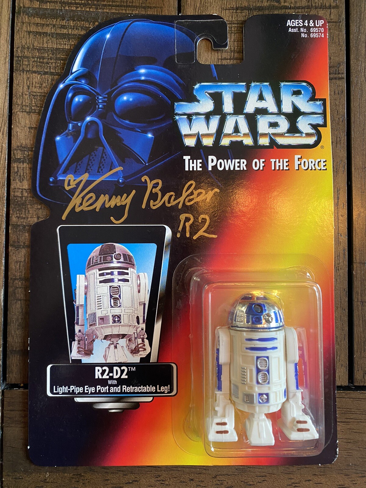 Star Wars Power of the Force 2 R2-D2 Action Figure Autograph Kenny ...