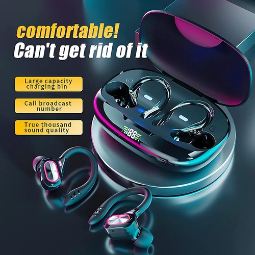 Wireless Bluetooth 5.0 Ear-hook Earbuds Earphones For Apple iPhone 6/6s ...