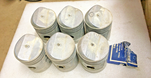 SET OF 6 N.O.S. 040 OVER GMC 248 PISTONS WITH WRIST PINS | eBay