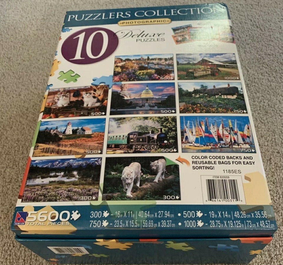 Puzzlers Collection Photographic 9 of 10 Deluxe Puzzles 5600 Pieces New ...