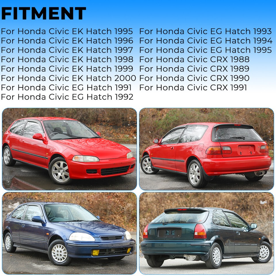 Bumper Lift Kit Gap Fix For 88-00 Honda Civic EK EG CRX Rear Hatch W ...