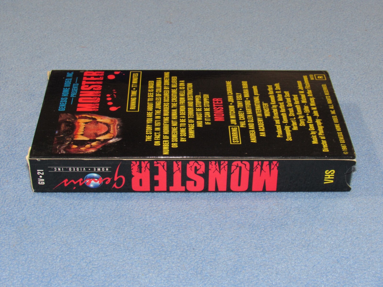 MONSTER (Genesis Home Video, VHS, 1987) ~Jim Mitchum, John Carradine ...