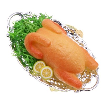 Dollhouse Roast Chicken Mini Fake Cooked Turkey Models Meat Artificial ...