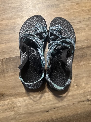Chaco Toe Loop Sandals Women’s Size 8W Strappy aztec Teal Blue | eBay