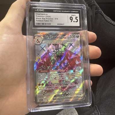 Pokemon TCG Charizard ex 074 (2024) Black Star Promo Paldean Fates Tin ...