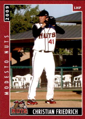 2009 Modesto Nuts Grandstand #12 Christian Friedrich Evanston Illinois ...