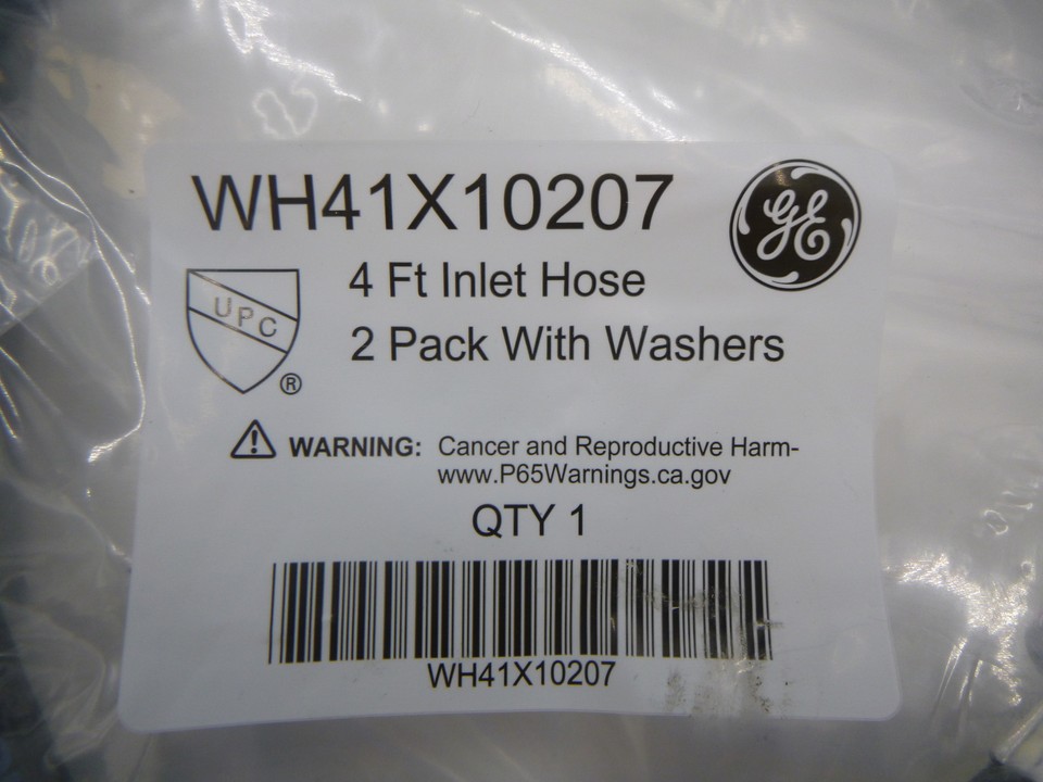 4 Pack GE WH41X10207 Inlet Hose 4' with Washers | eBay