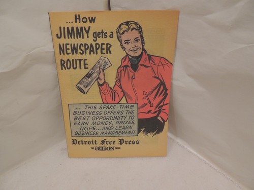 RARE Detroit Free Press News Paper Boy Vintage Instructional Comic Book ...