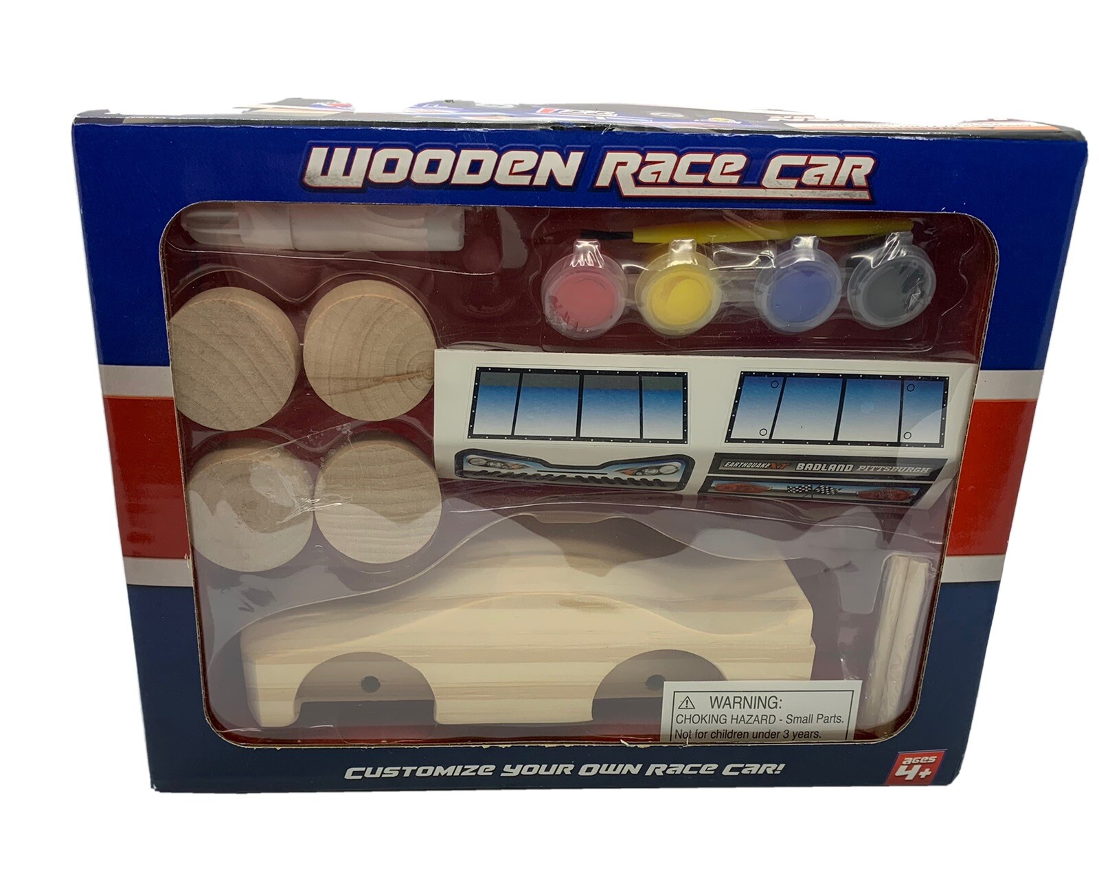 Wooden Race Car Kit Paint To Customize Your Own Racing Car DIY | eBay