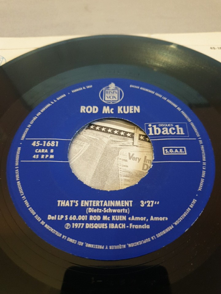 🎵 Rod Mc Kuen 🎵 Amor THAT'S Enterainment 45 France Press 1978 Rare ...