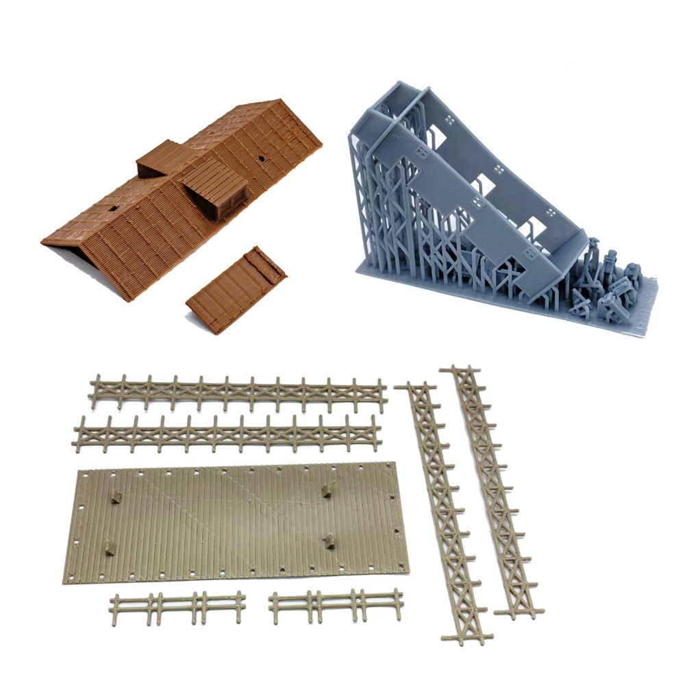 Outland Models Railway Scenery Waterfront / Dockside Warehouse Set 1: ...