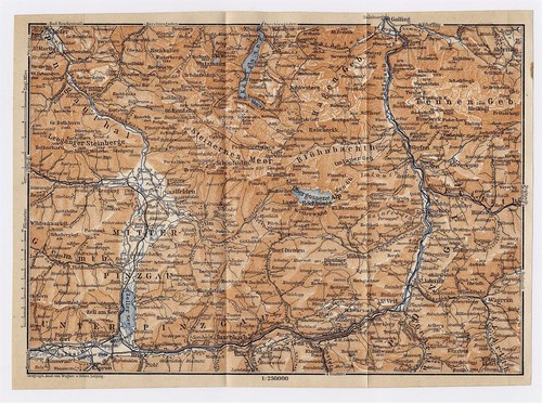 1911 ANTIQUE MAP OF PINZGAU / TAXENBACH / SALZBURG / AUSTRIA | eBay