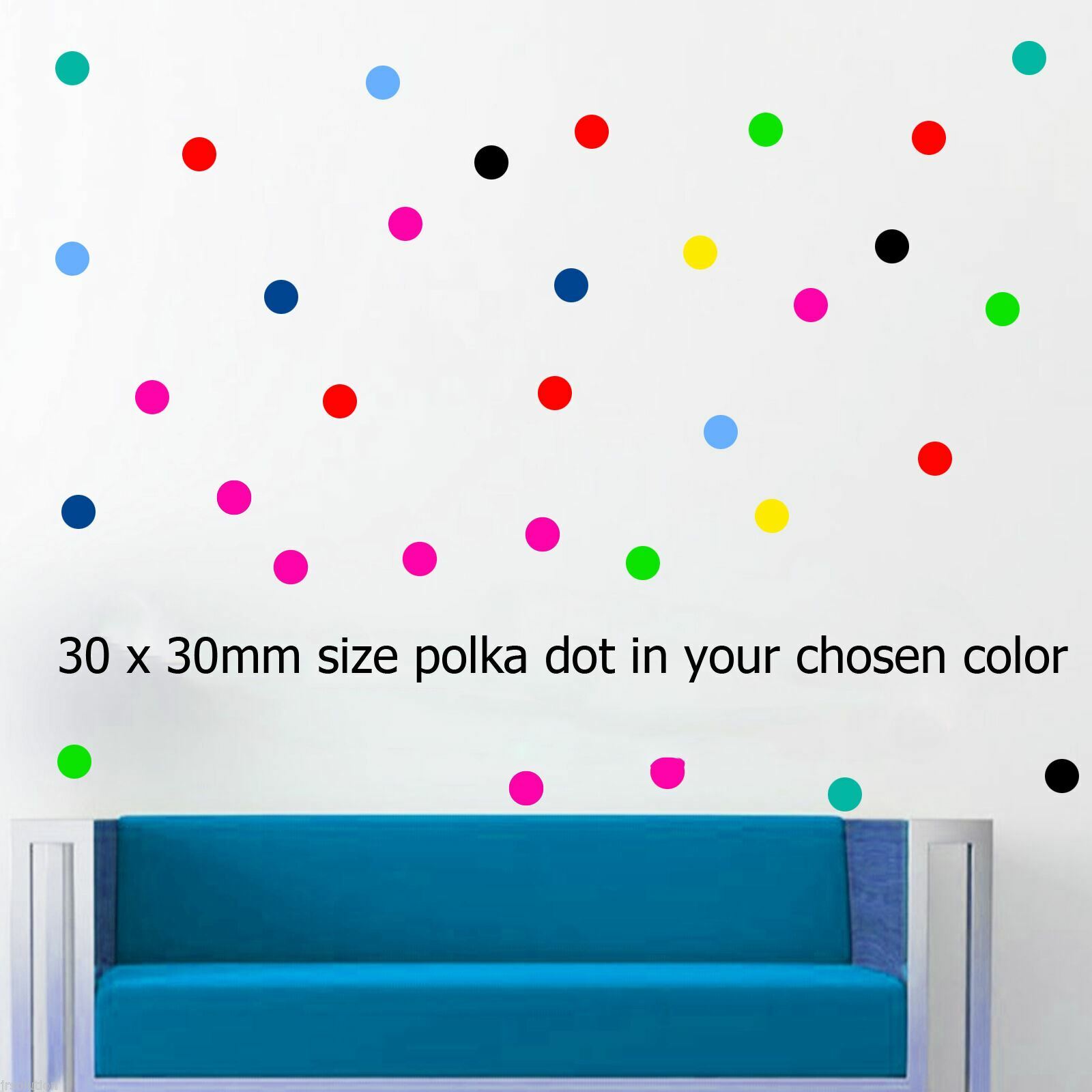 30 Polka Dot wall sticker, Bubble wall sticker, Nursery stickers, Kid ...