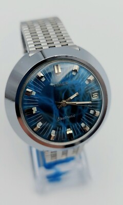 Timex Blue Nebula M87 42 mm Rare Vintage Watch Running Beautiful All ...