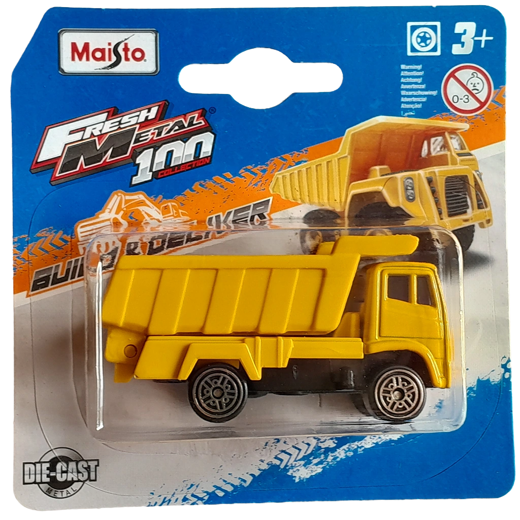 Maisto Dump Truck Yellow 1:64 Scale 3 Inch US IMPORT DUTIES PAID | eBay