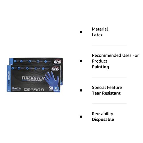 6603 (2 boxes) Thickster Textured Safety Latex Gloves, Large | eBay