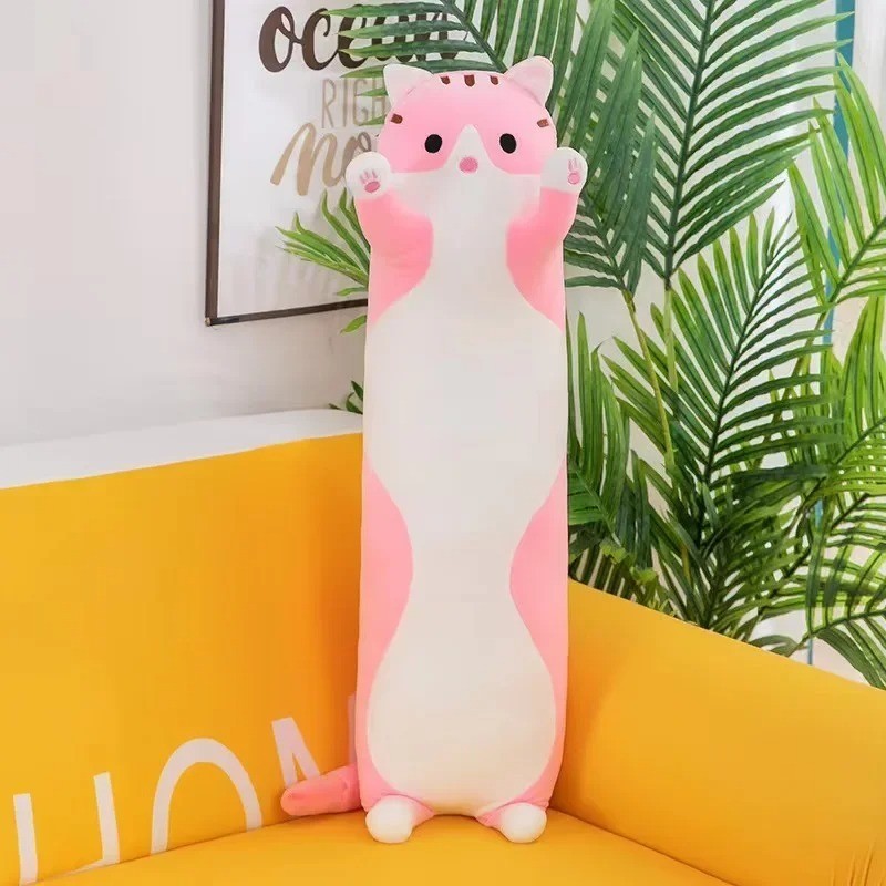 Long Cat Plush Body Pillow Creative Cute Animal Stuffed Cushion Soft ...