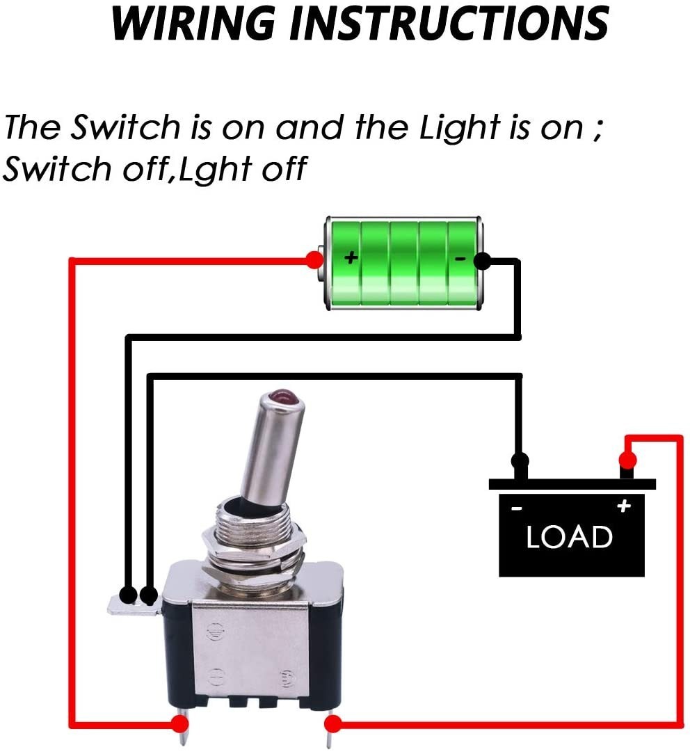 On/Off Flick Switch Lighted LED Illuminated 100M Min 1Pcs About 5.8 X 2 ...
