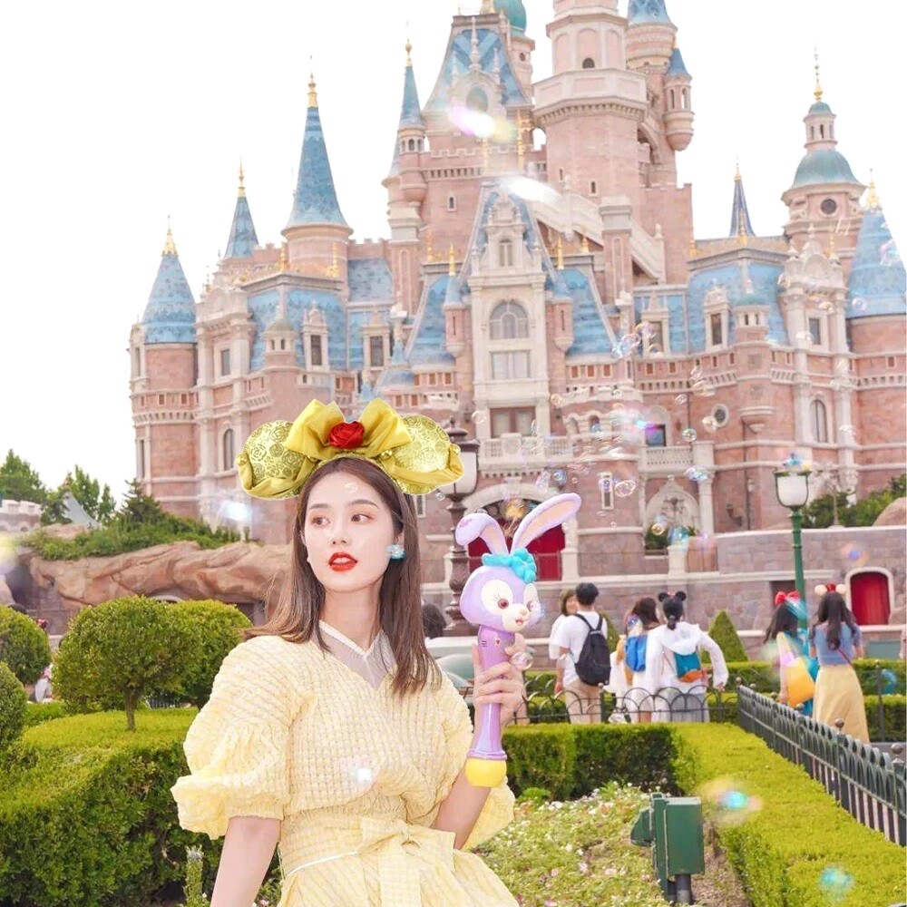 Disney Park Beauty and the Beast Bow Mickey Minnie Mouse Ears Belle ...