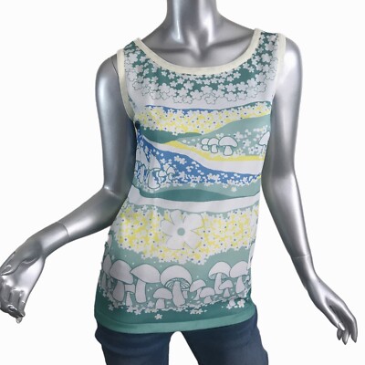 Vintage 60s Psychedelic Mushroom Floral Tank Top | eBay