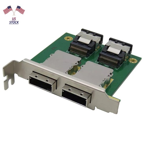 6Gb/s SFF-8087 to 2 Port External HD SFF-8088 PCI Mini SAS Card Female ...