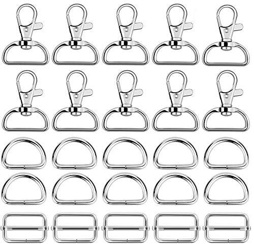Key Chain Hooks, Metal Keychain Bulk Swivel Snap Hooks with D Rings and ...