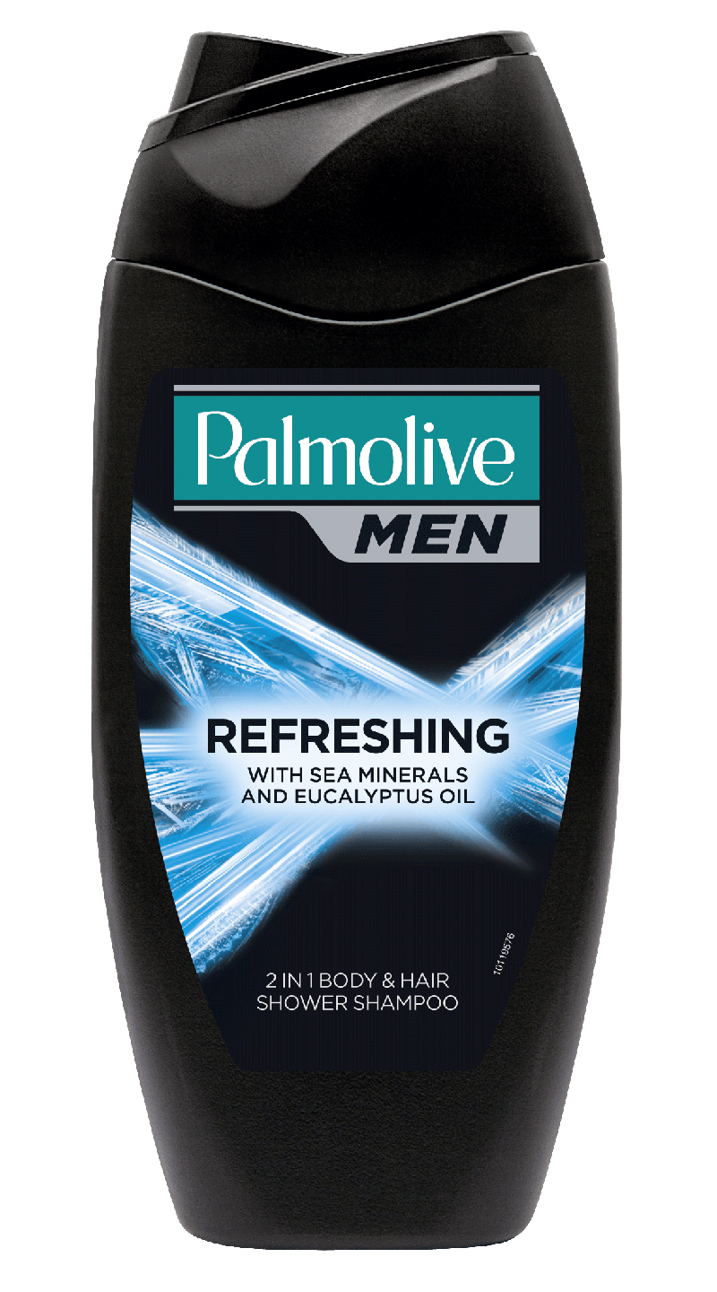 Palmolive Men Refreshing 2in1 Body & Hair Shower Gel Shampoo 250ml 8 ...