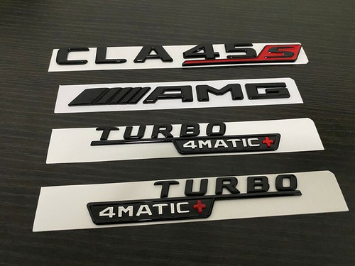 Gloss Black CLA45S AMG TURBO 4MATIC+ replacement Badge For CLA AMG S ...