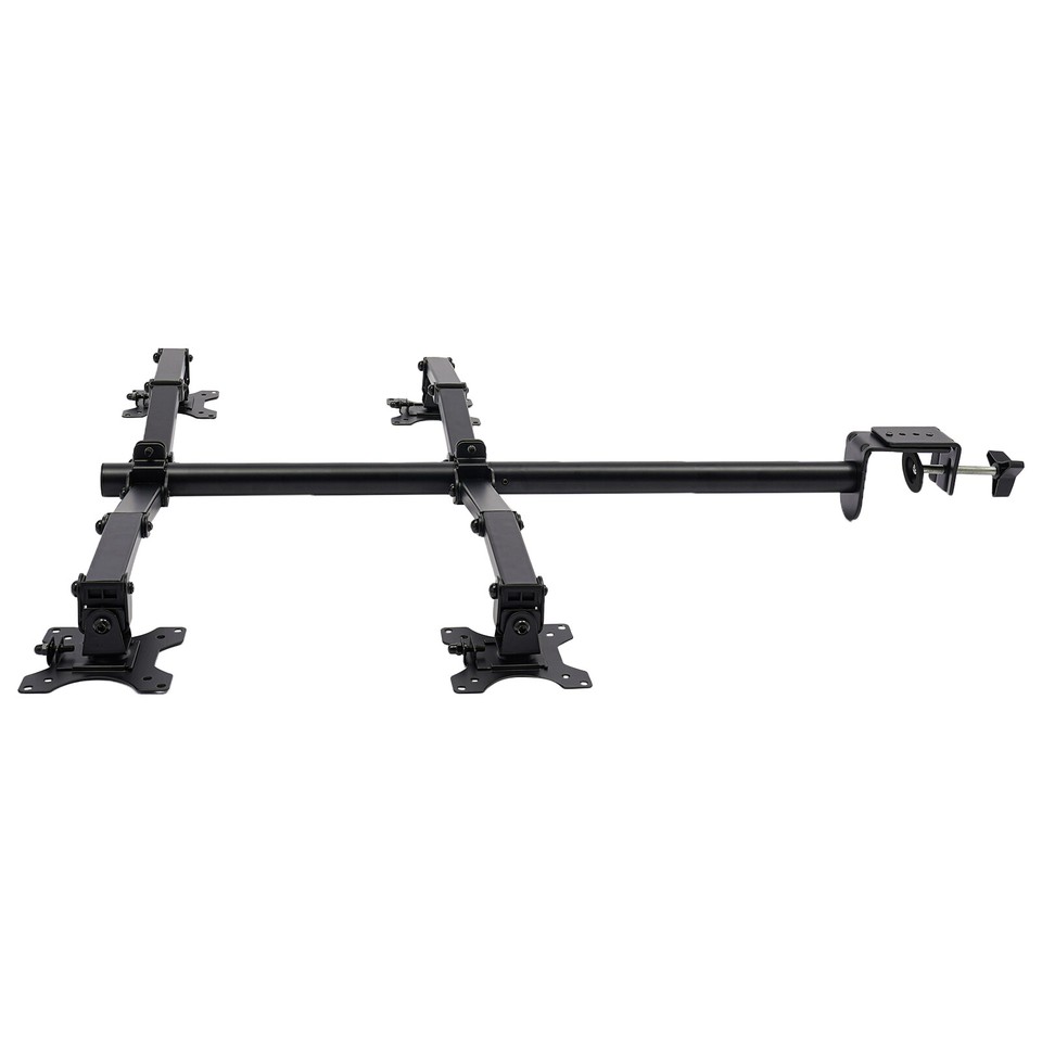 Quad Four Arm Desk Mount LCD Computer Monitor Bracket Stand 10”-27” in ...