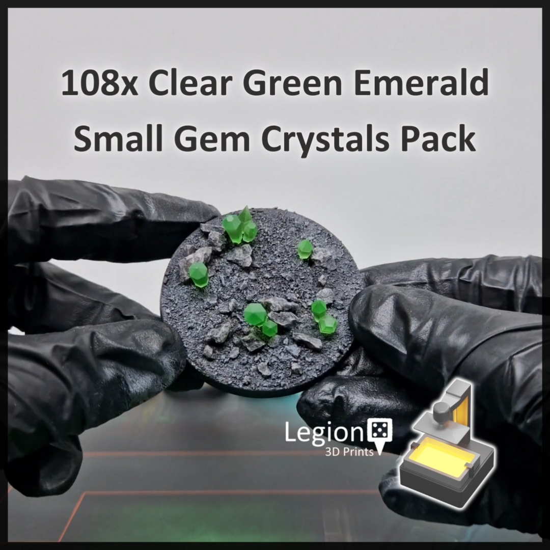 108x Clear Green Emerald Small Gem Crystals Scenery Pack Basing Bits ...