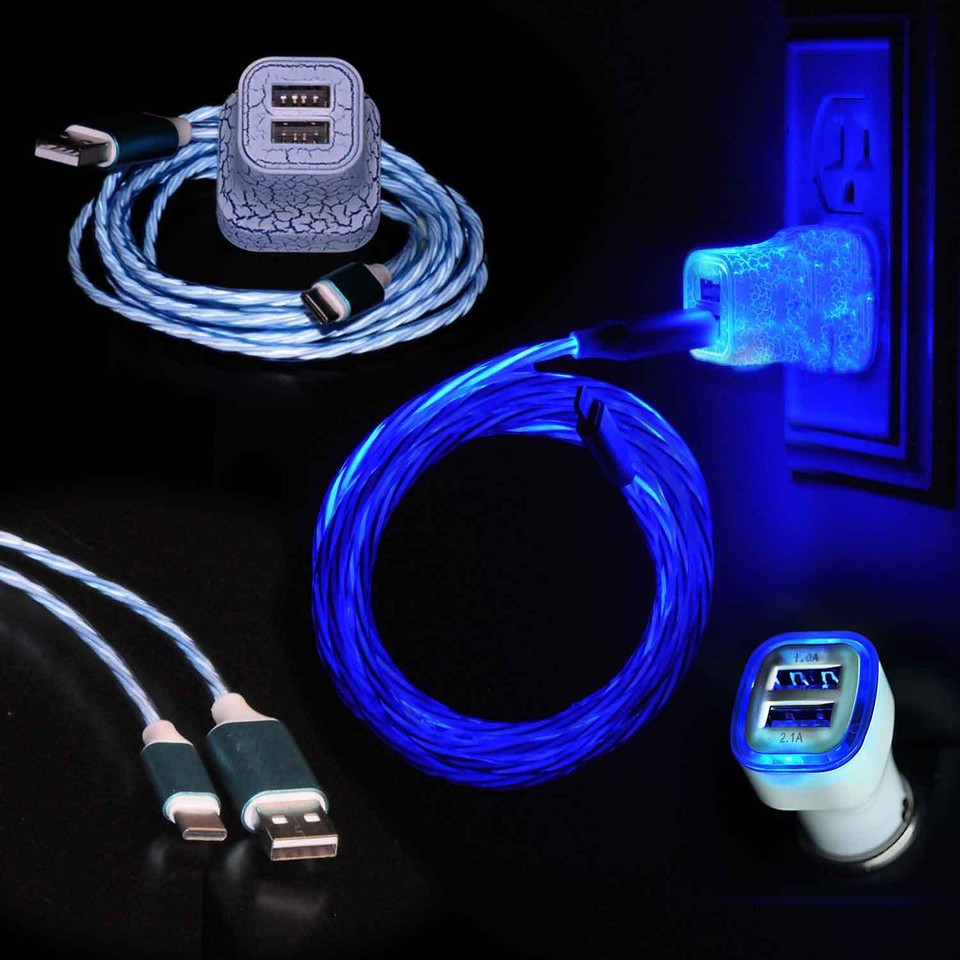 LYTECORDZ LED Lighted Light Up TYPE C Charging Charger Cable USB Cord ...