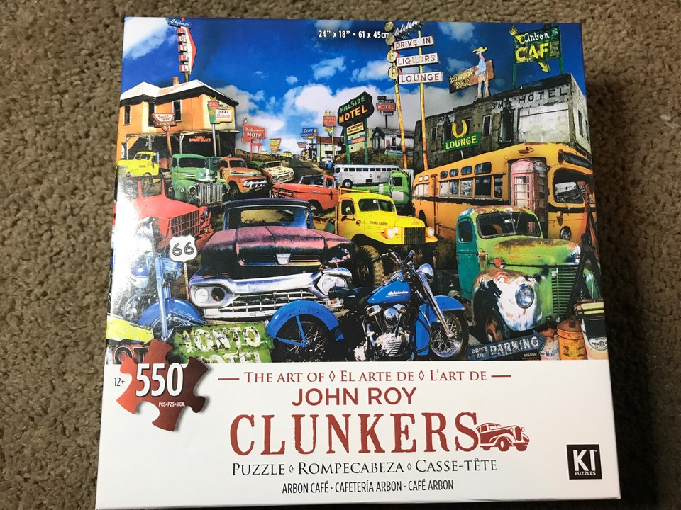 Brand New!! John Roy’s Clunkers Jigsaw Puzzle ARBON CAFE 24x18 550 pc ...