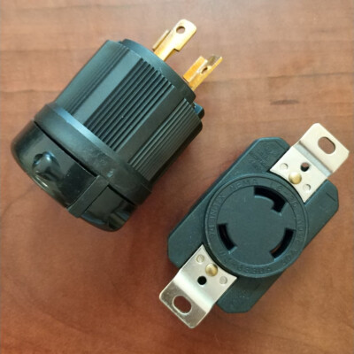 30 Amp 250 Volt Male Female Twist Lock 3 Wire Plug Nema L6-30P L6-30R ...