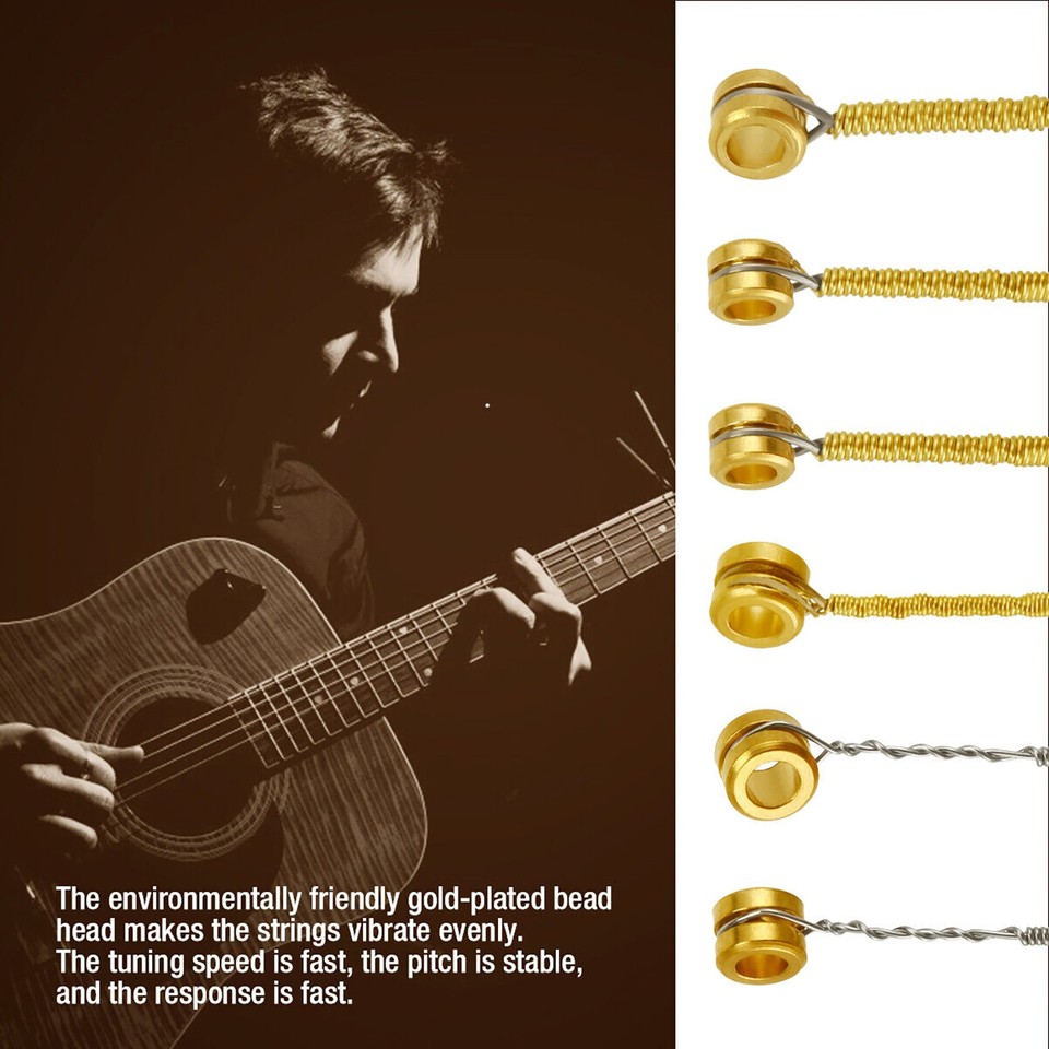 3 Set 6 Guitar Strings Replacement Steel String for Acoustic Guitar 1st ...