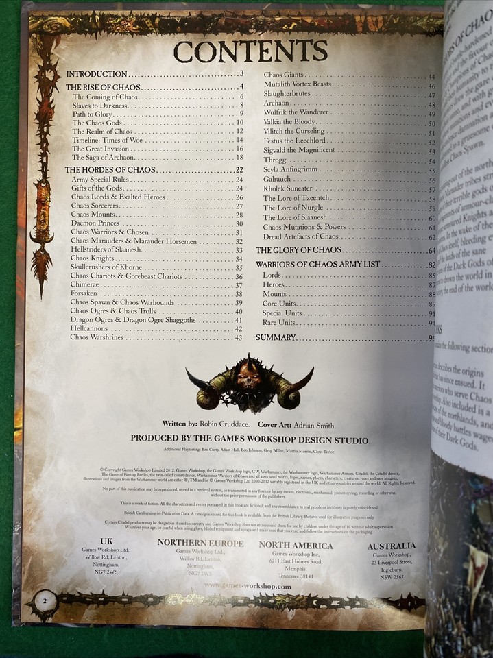 Warhammer Fantasy Warriors Of Chaos Army Book Armies 8th Ed Codex Games Workshop | eBay UK