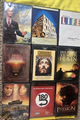 9 Christian Dvds Jesus Of Nazareth Holy Bible Noah’s ark The passion Of ...