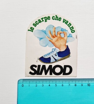 Autocollant Simod Chaussures Autocollant Timbre Autocollant Vintage 80s ...