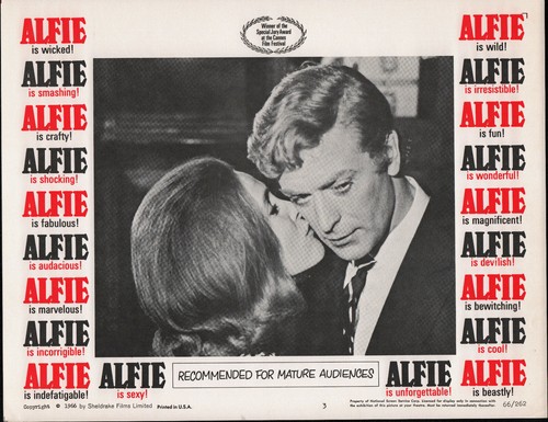 ALFIE original 1966 lobby card MICHAEL CAINE/MILLICENT MARTIN 11x14 ...