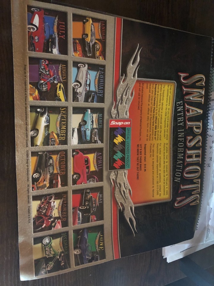2005 SNAP-ON SNAPSHOTS Calendar Collector's Edition Classic Cars Dealer ...