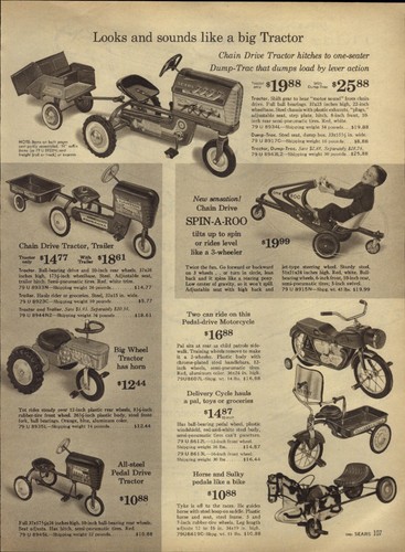 1964 PAPER AD Chain Drive Tractor Dump-Trac Spin-A-Roo Flying Arrow ...