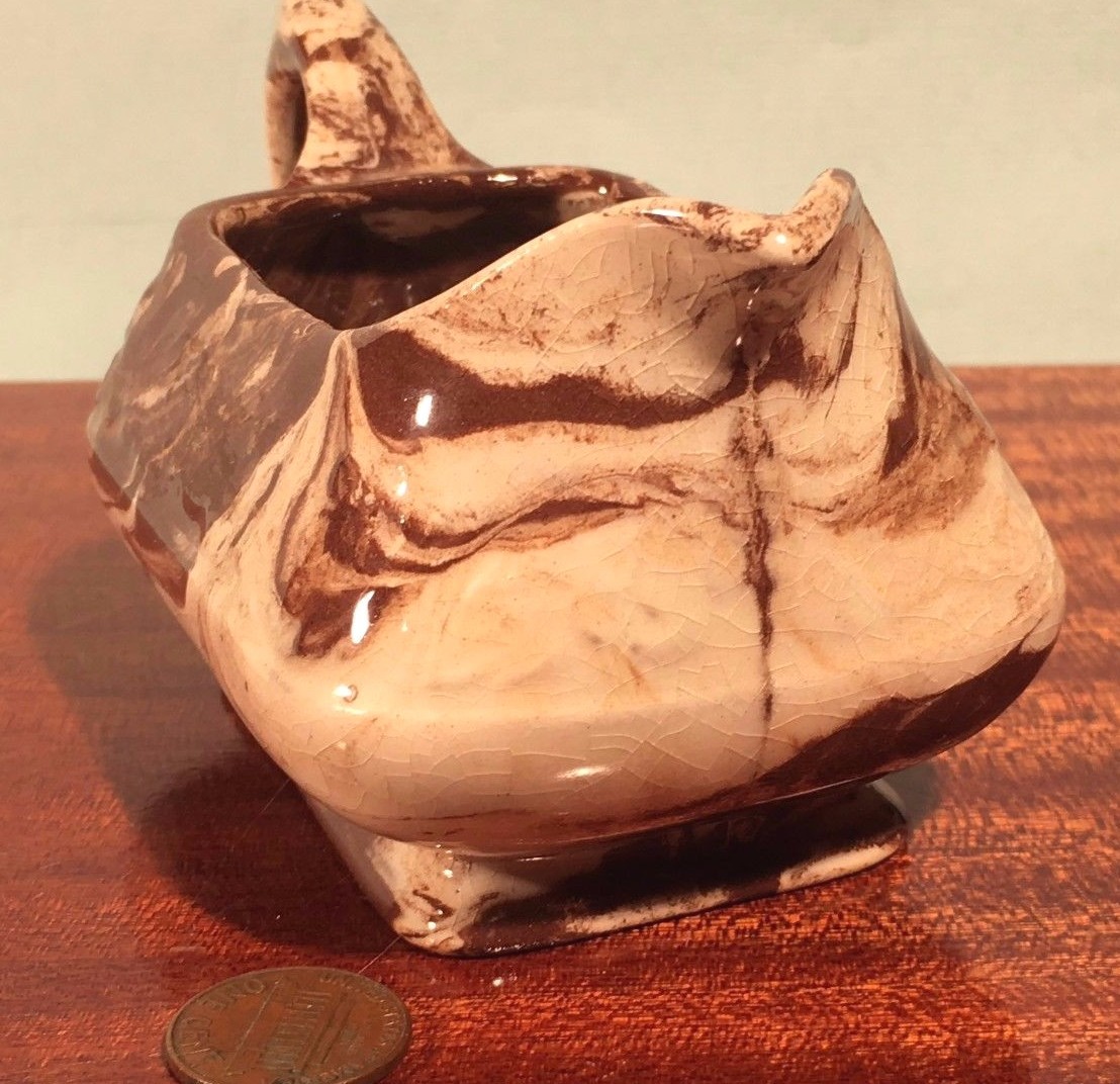 Victorian Mocha Ware Agatewear Pitcher Creamer Antique Marbleized Swirl ...