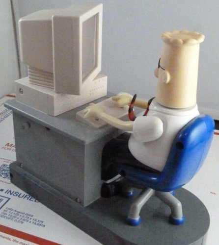 Vintage Dilbert Electronic Candy Dispenser Computer Desk BROKEN PARTS ...