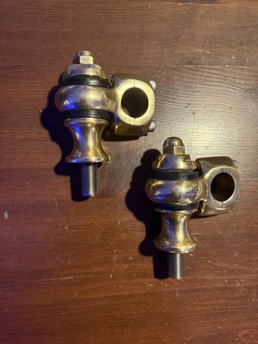 FLANDERS STYLE 2" SOLID BRASS BOLT-ON RISERS - 5/8” - 18 Studs - HARLEY ...
