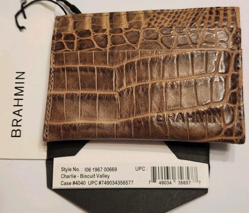 Brahmin Charlie Biscuit Valley Credit Card Holder NWT NEW | eBay