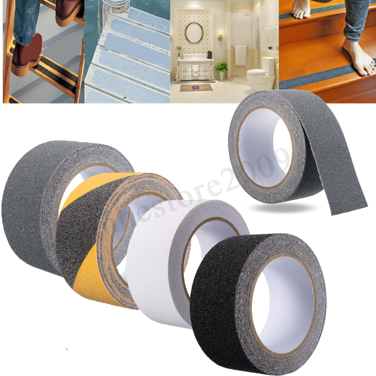 Floor Safety Non Skid Tape Roll Anti Slip Adhesive Stickers High Grip ...
