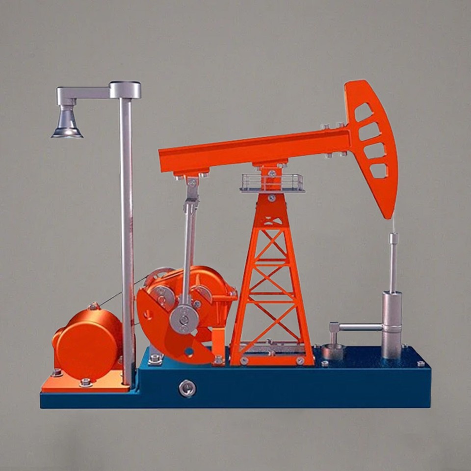 Oil Pumping Unit Metal Assembly Model Electric Pump Jack Creative Kit ...