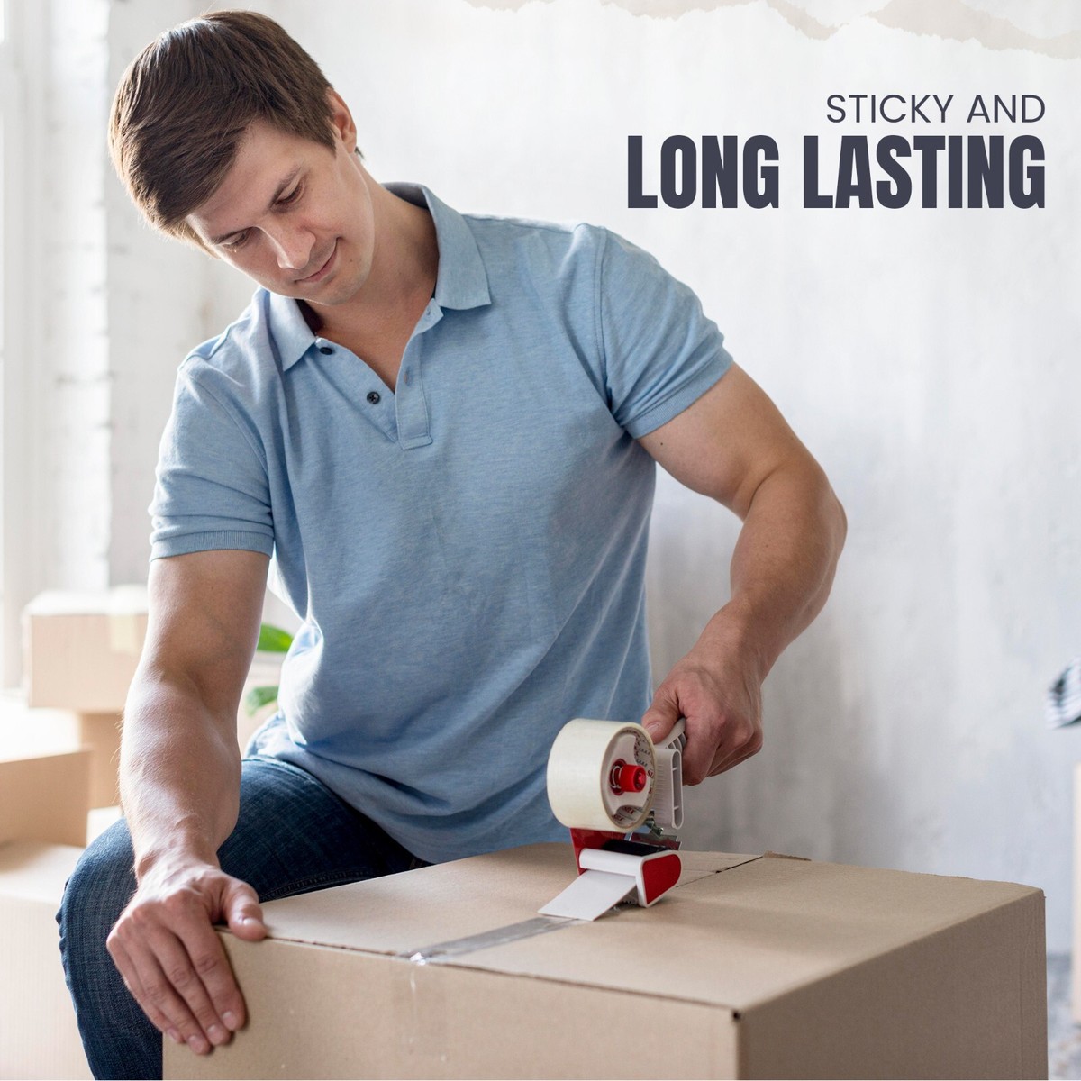 PARCEL PACKAGING TAPE Strong Clear Packing Tape – 48mm X 66M – Carton ...